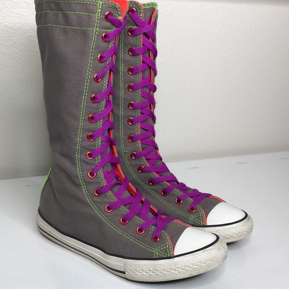Converse | Shoes | Converse Youth Sneakers Neon Extra High Top | Poshmark